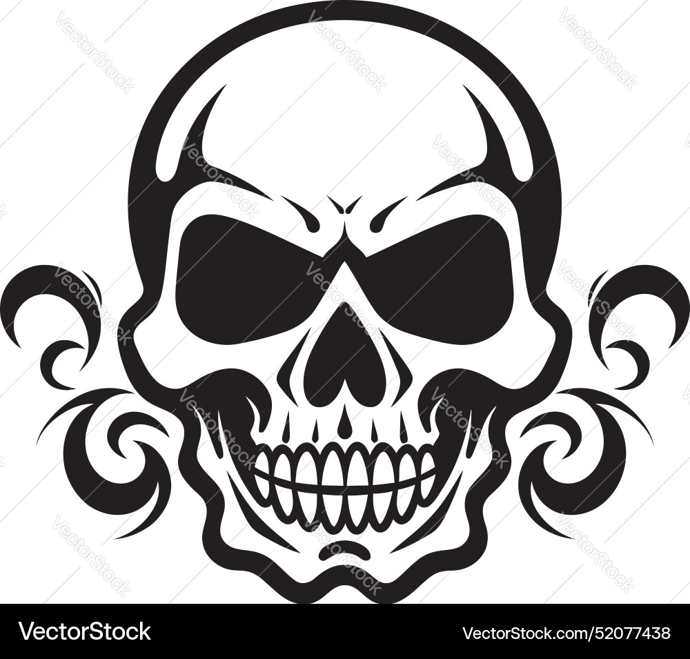 Lethal mark toxic skull logo design icon Vector Image