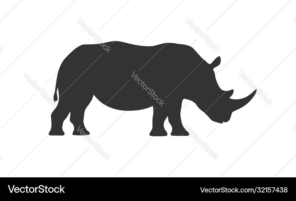 Rhino sign Royalty Free Vector Image - VectorStock