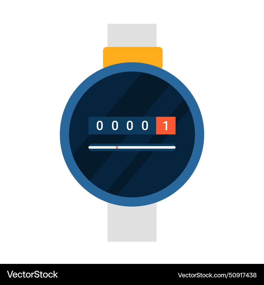 Round electricity meter device Royalty Free Vector Image