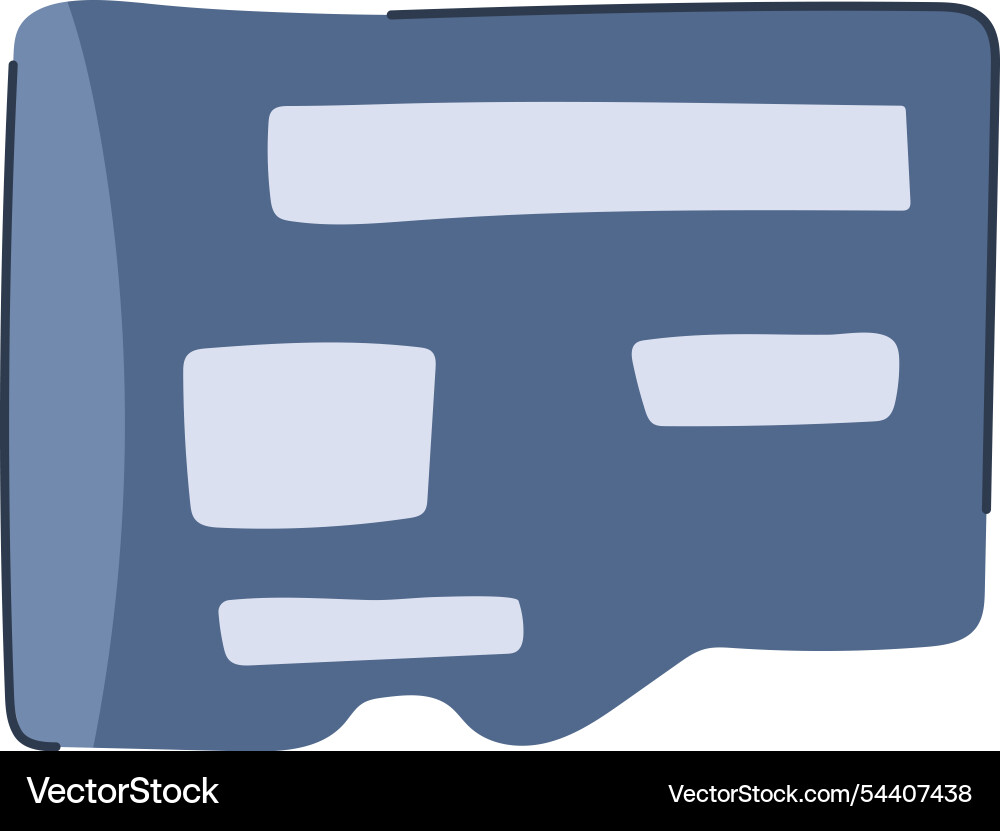 Speed microsd card cartoon Royalty Free Vector Image