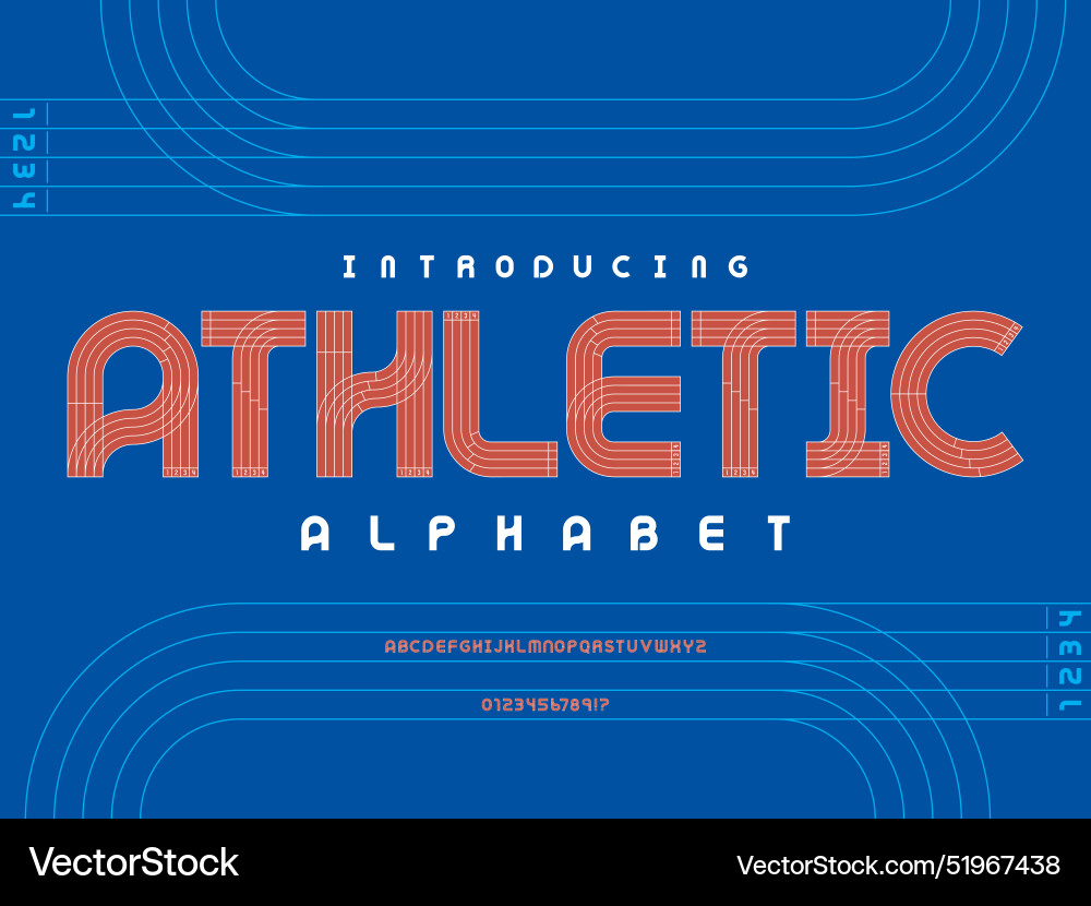 Sport font Royalty Free Vector Image - VectorStock