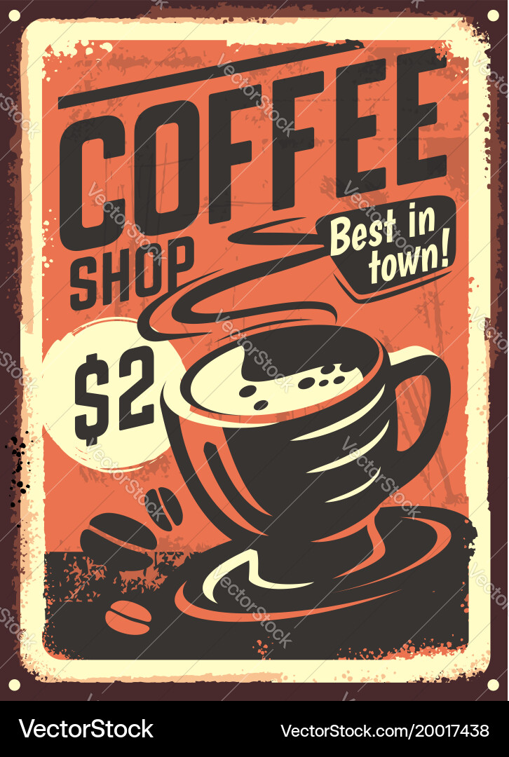Vintage coffee house design Royalty Free Vector Image