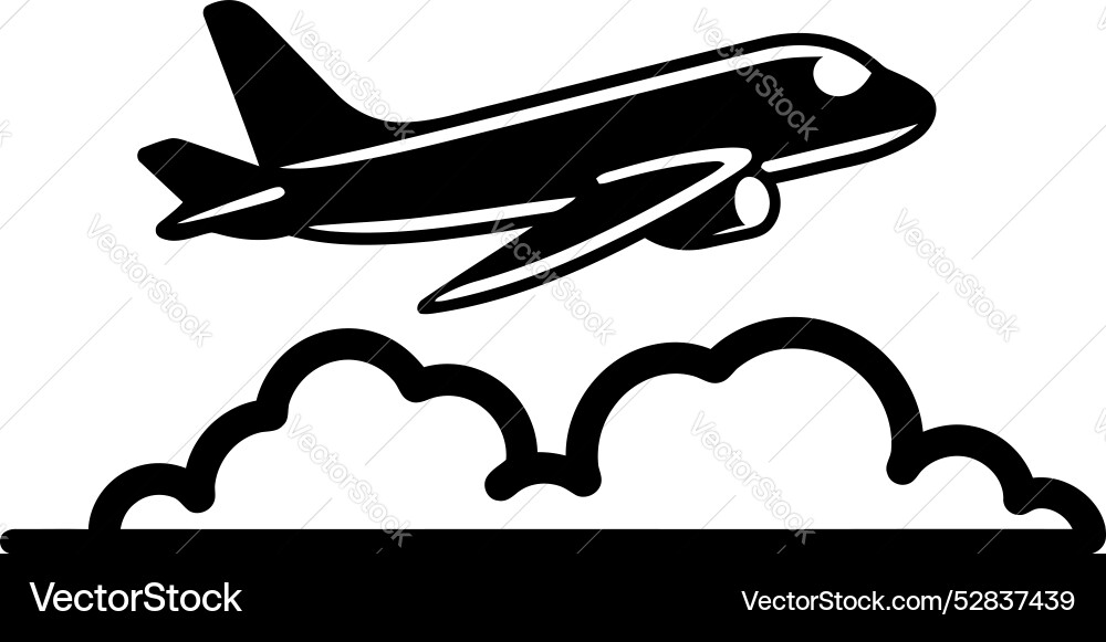 Airborne doodle sketchy aircraft emblem Royalty Free Vector