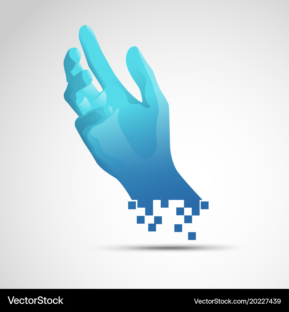 Digital hand Royalty Free Vector Image - VectorStock