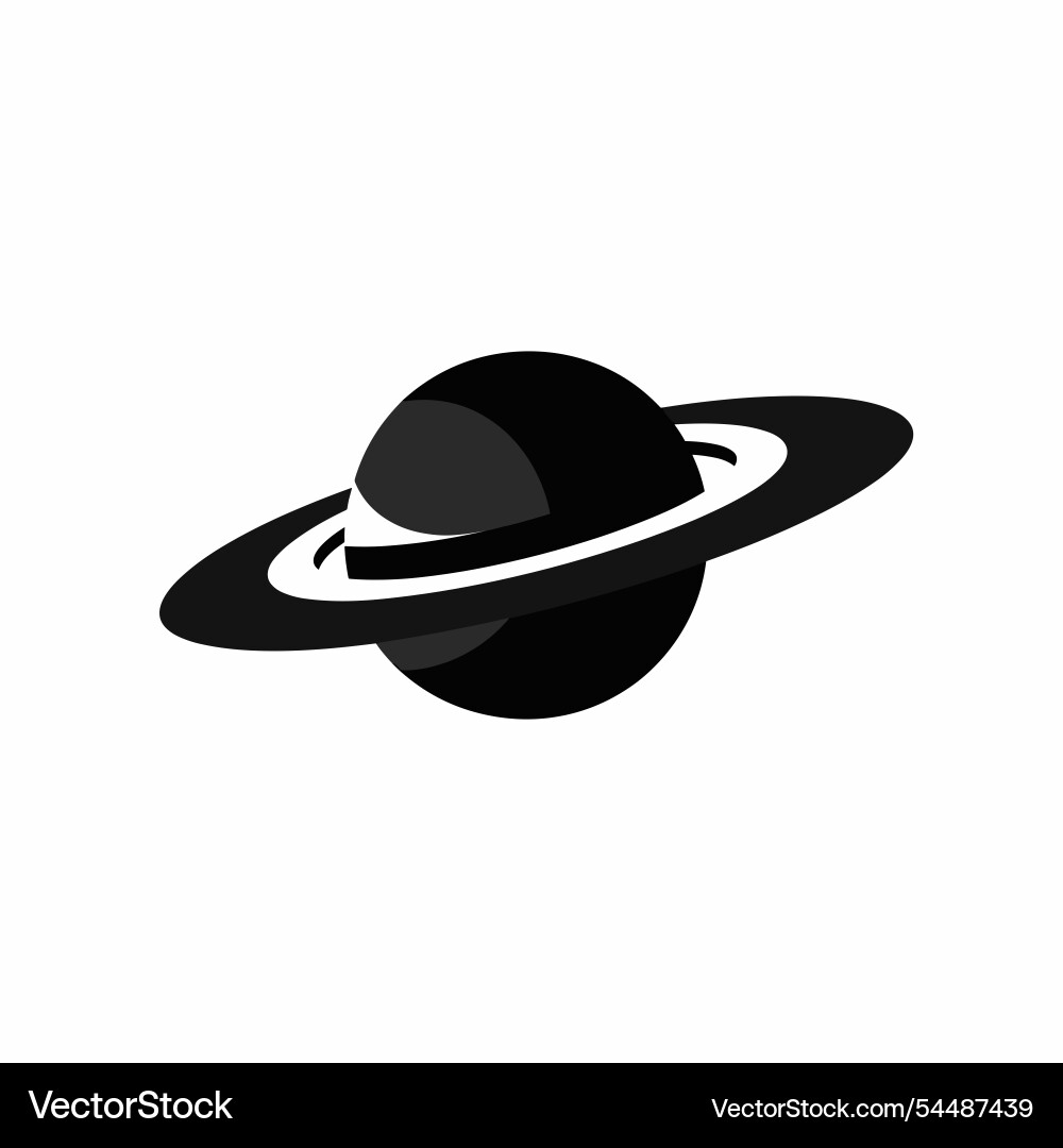 Iconic representation of saturn showcasing its Vector Image