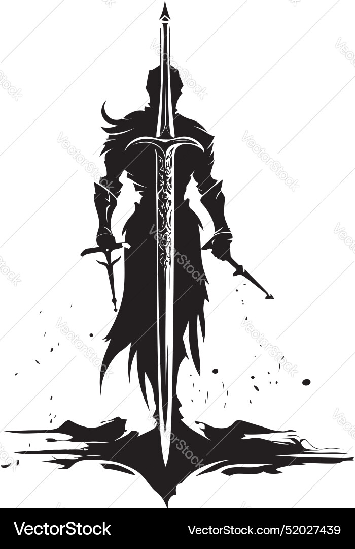 Noble protector black logo design featuring Vector Image