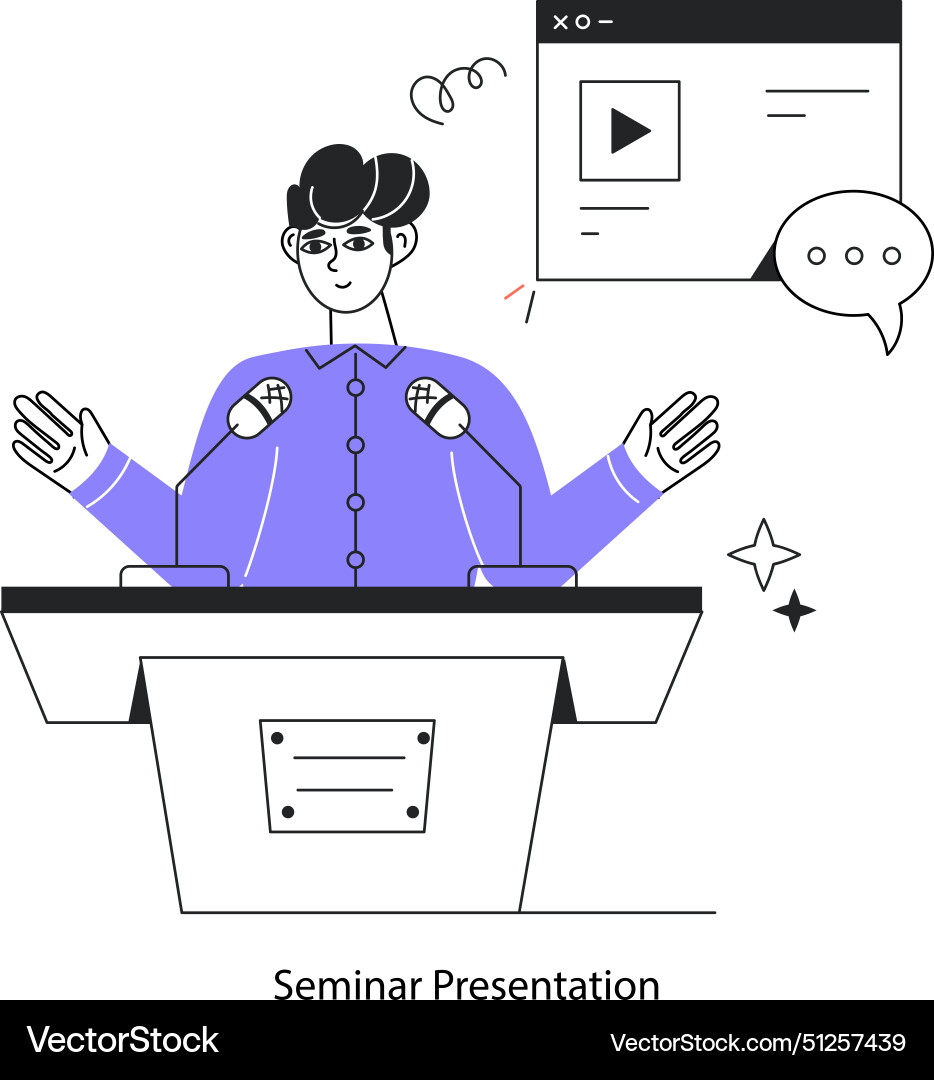 Seminar presentation Royalty Free Vector Image