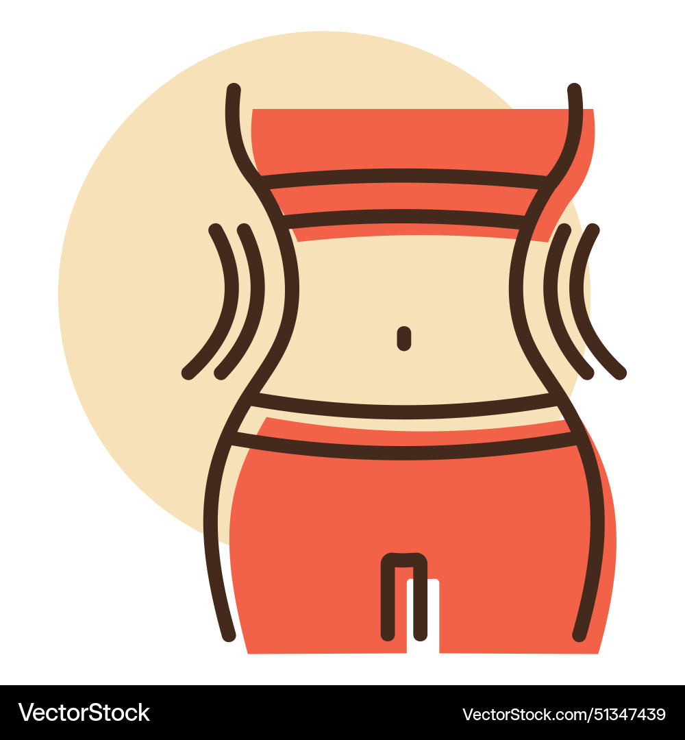 Weight loss icon with womans waist Royalty Free Vector Image