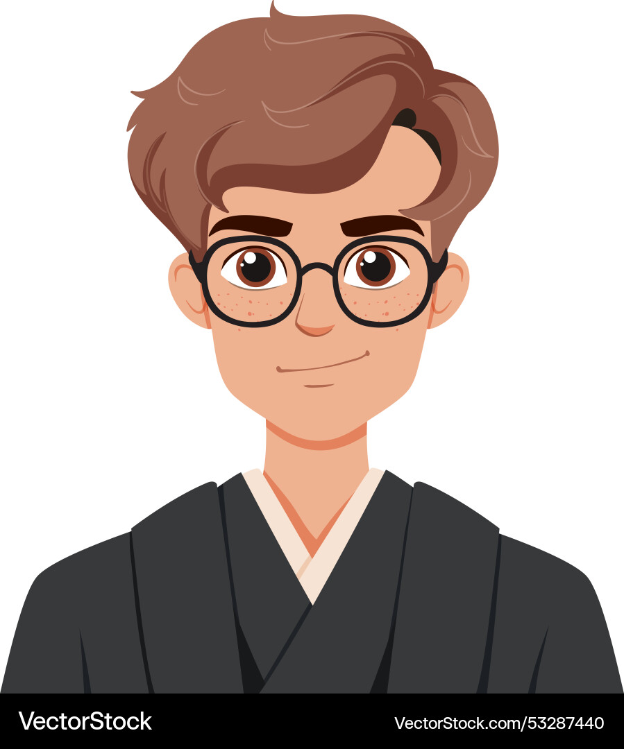 A young man with glasses Royalty Free Vector Image