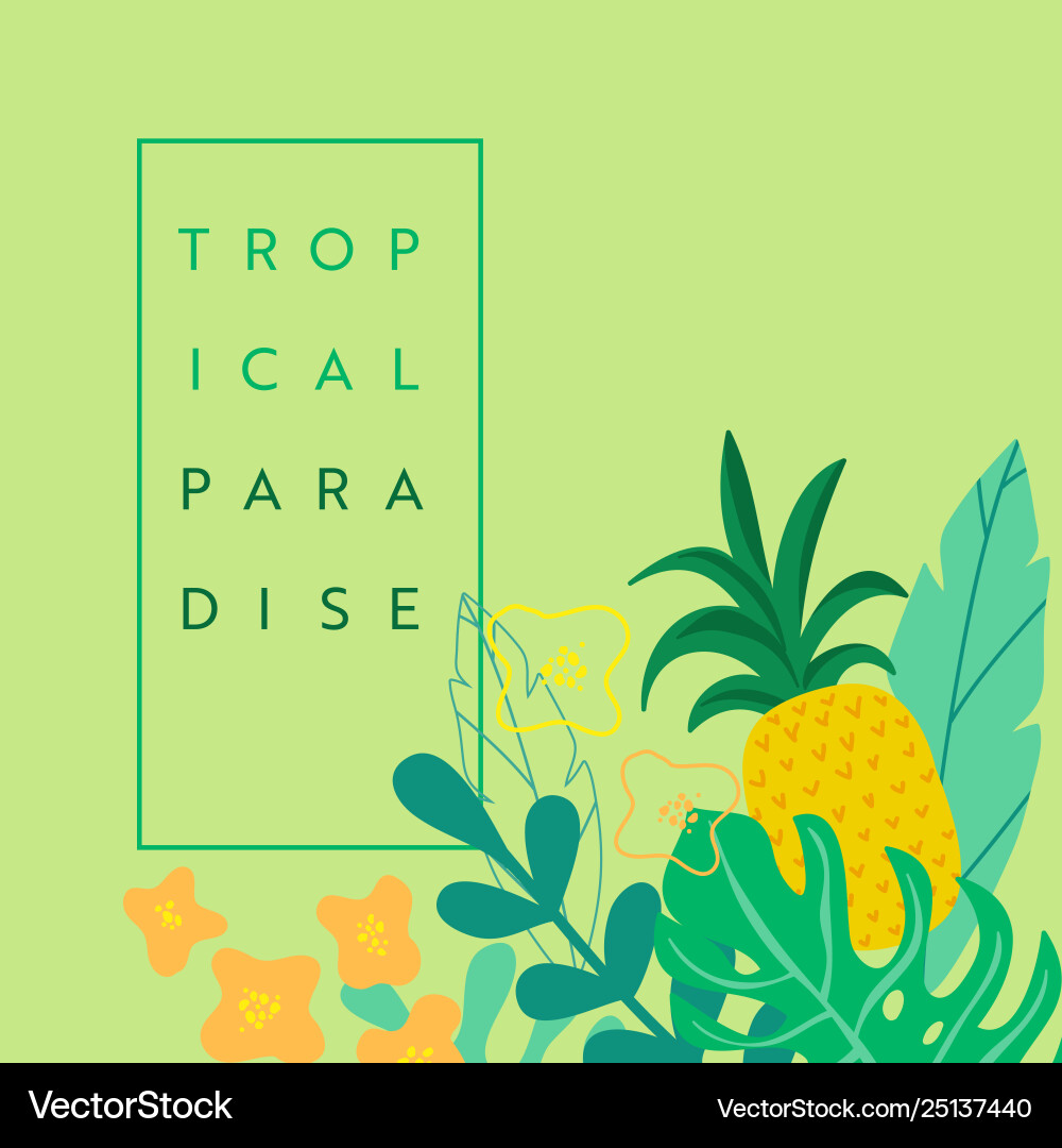 Abstract tropical banner summer background Vector Image