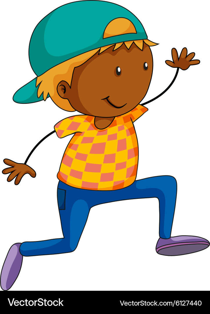 Boy doing hip hop dancing Royalty Free Vector Image