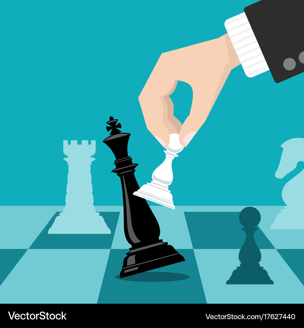 Business checkmate strategy concept Royalty Free Vector
