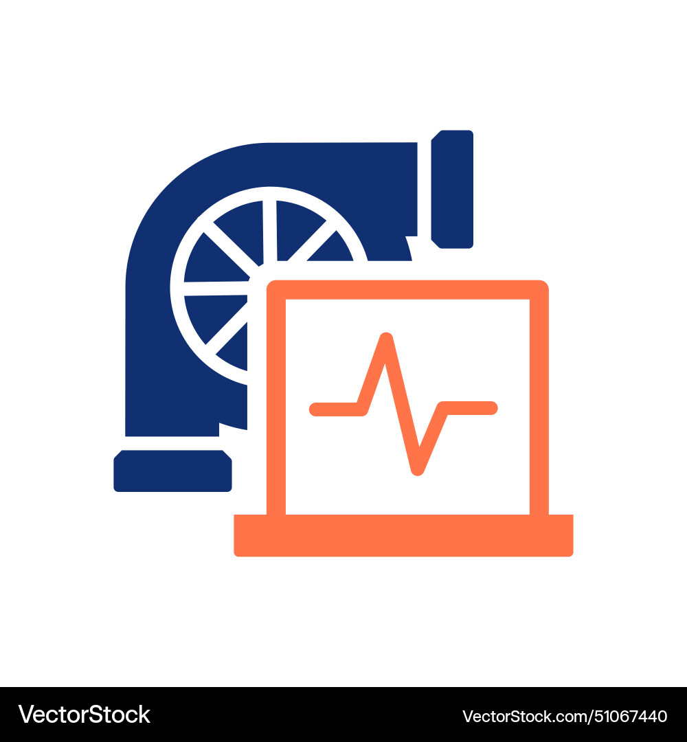 Computer diagnostics of the fuel pump icon Vector Image