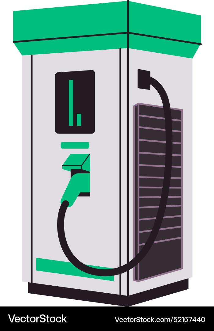 Ev electric vehicle charger station box Royalty Free Vector