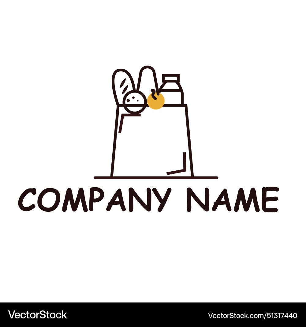 Grocery shop logo design Royalty Free Vector Image