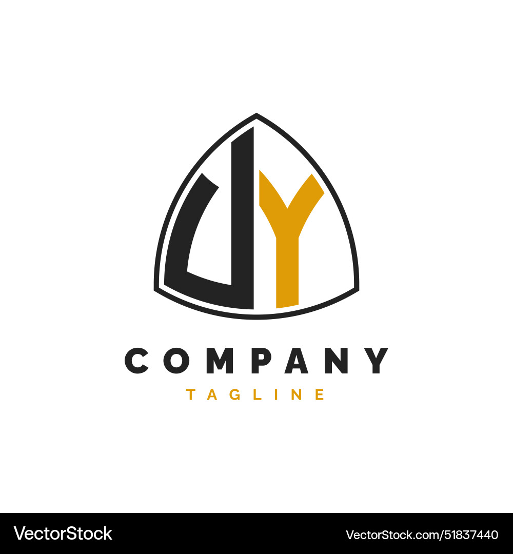 Initial letter uy logo design alphabet Royalty Free Vector