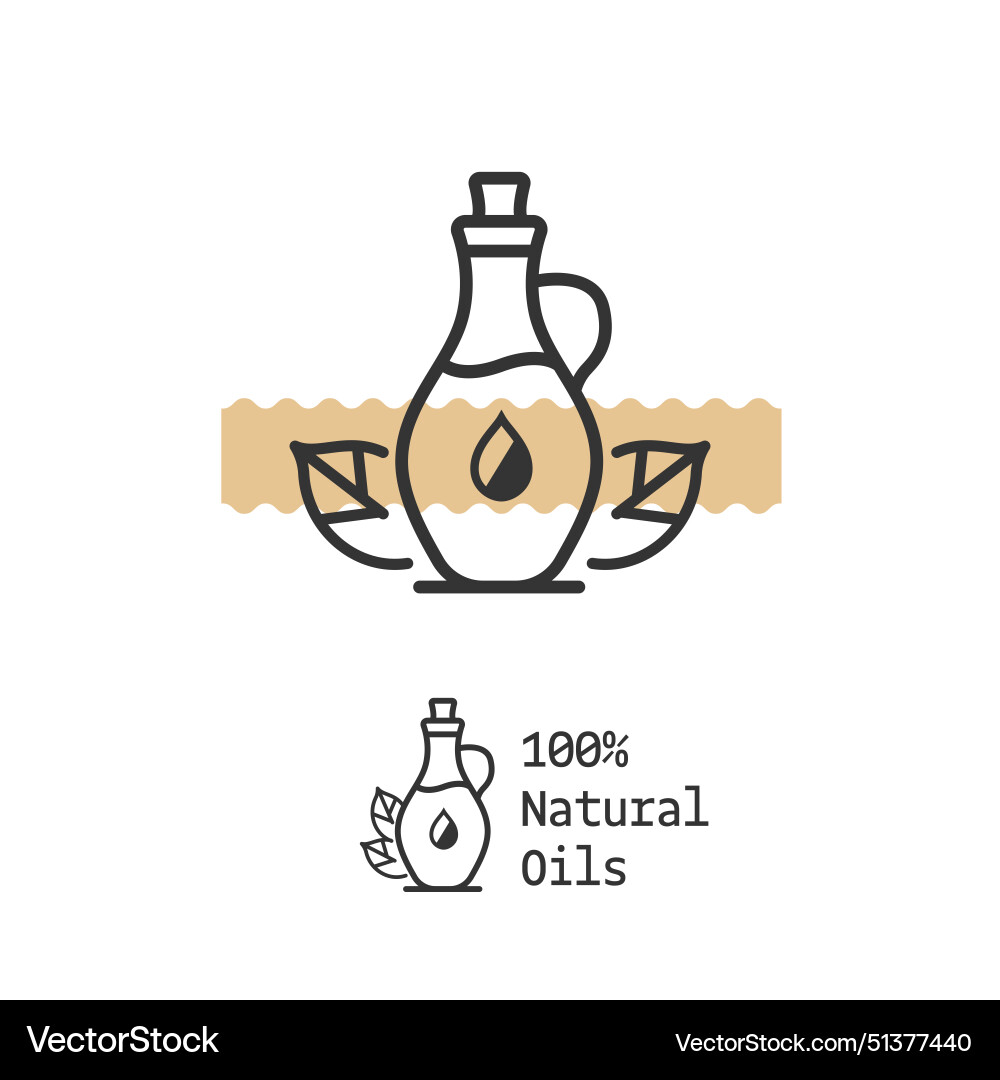 Jug or bottle oil with stopper Royalty Free Vector Image