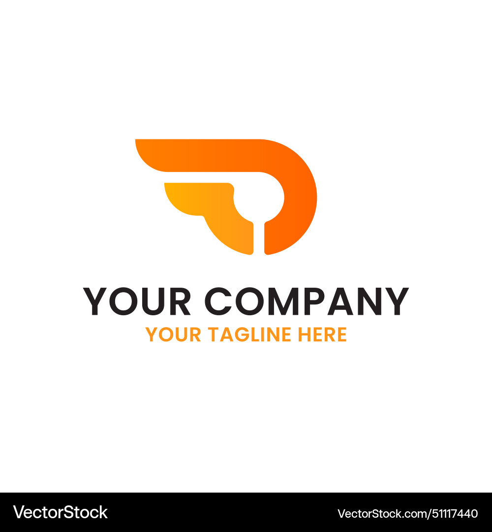 Letter o wing fly speed logo Royalty Free Vector Image