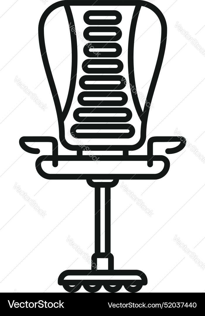 Modern office chair with comfortable backrest Vector Image