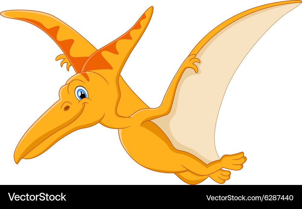 Pterodactyl cartoon Royalty Free Vector Image - VectorStock