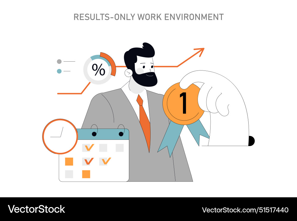 Results-only work environment Royalty Free Vector Image