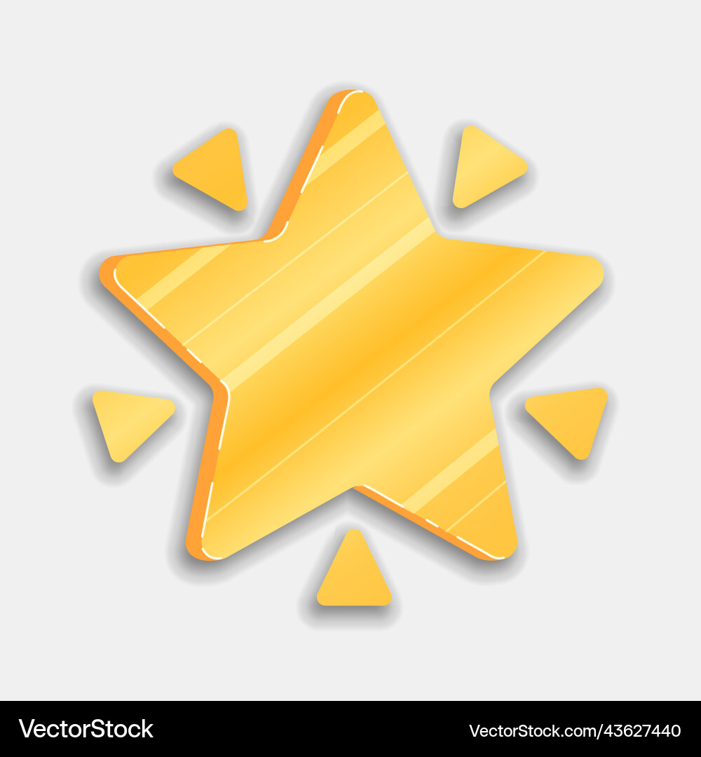 Shining star symbol as the highest rating Vector Image