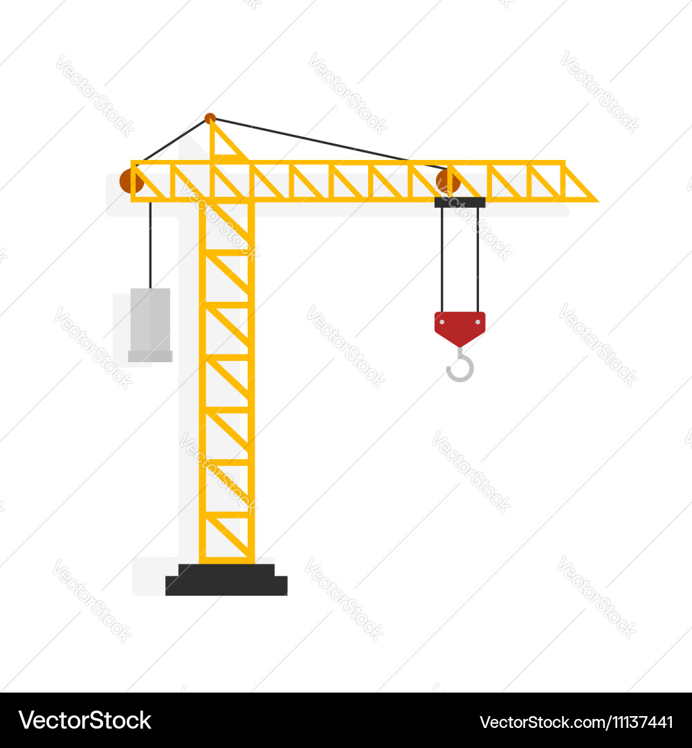 Crane isolated on white Royalty Free Vector Image