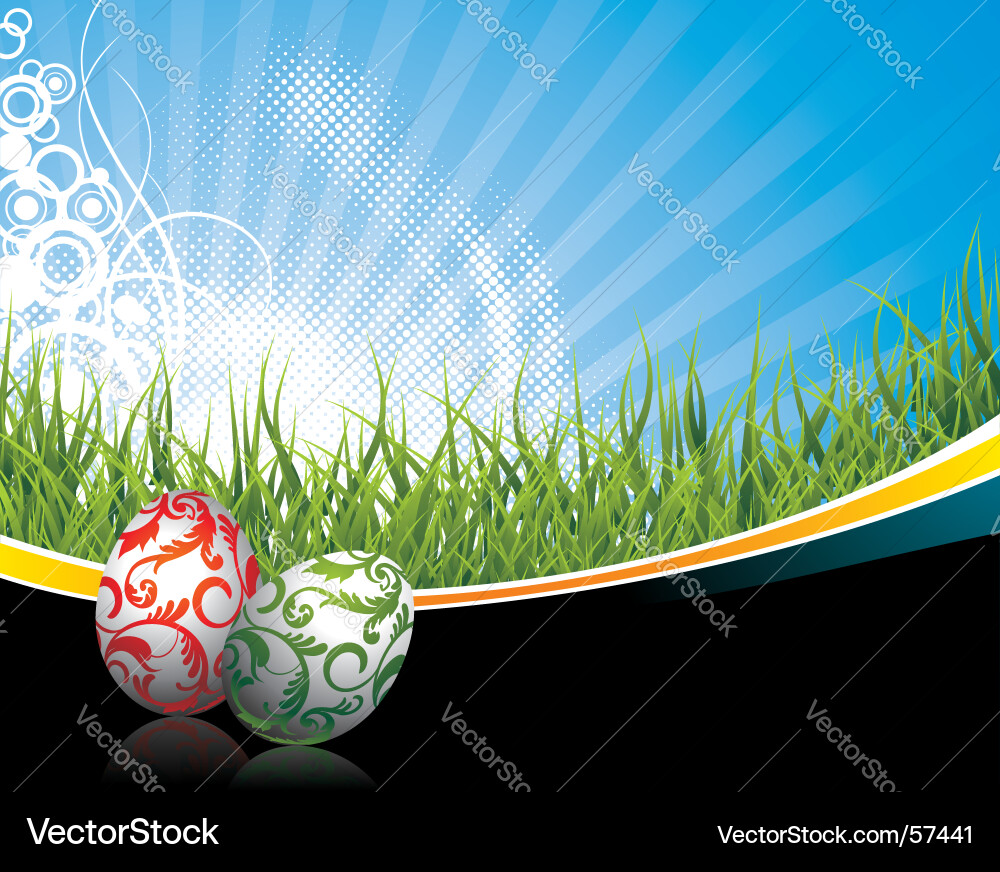 Easter Egg Spring Background Royalty Free Vector Image