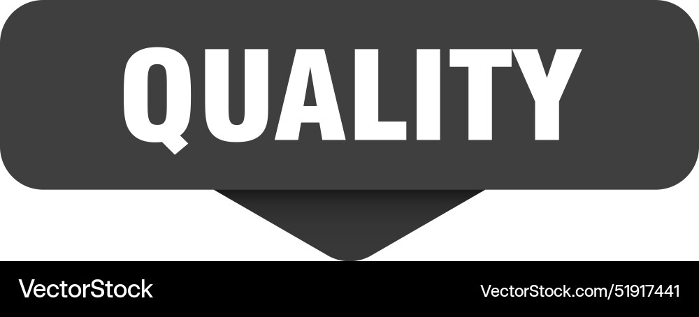 Quality sticker quality sign on transparent Vector Image