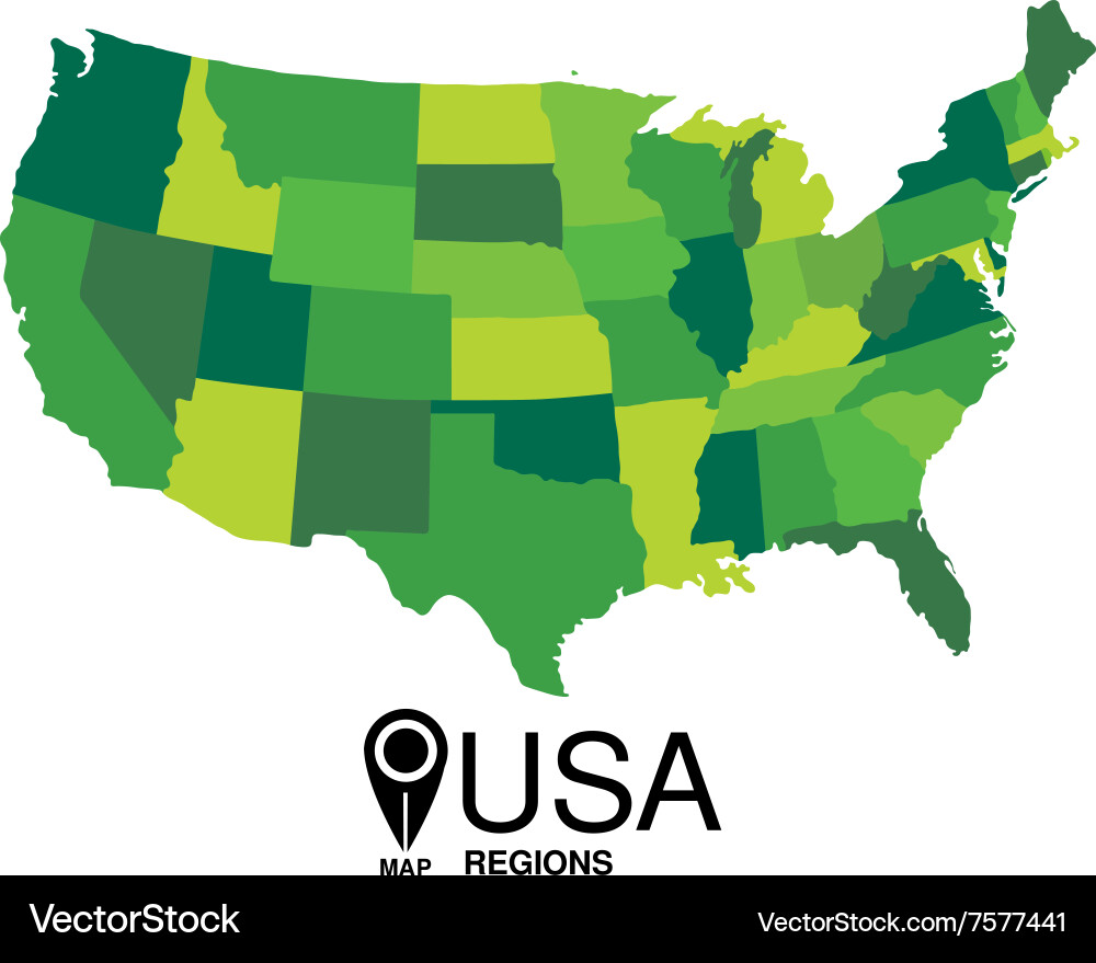 United states map Royalty Free Vector Image - VectorStock