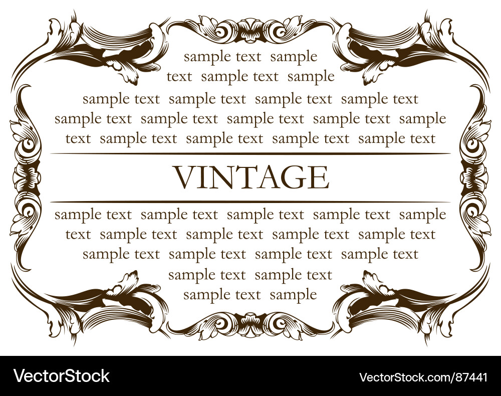 Vintage frame Royalty Free Vector Image - VectorStock