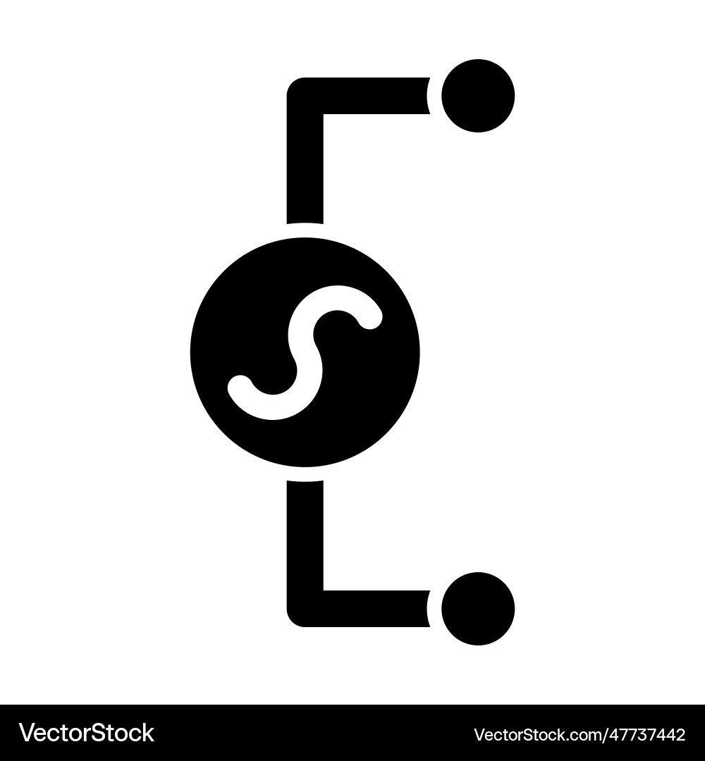 AC Voltage Icon - Electrical Source Royalty Free Vector
