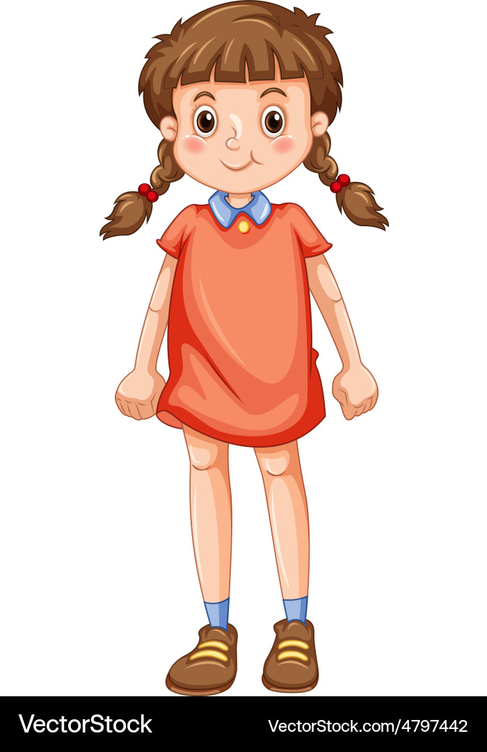 Cute girl Royalty Free Vector Image - VectorStock