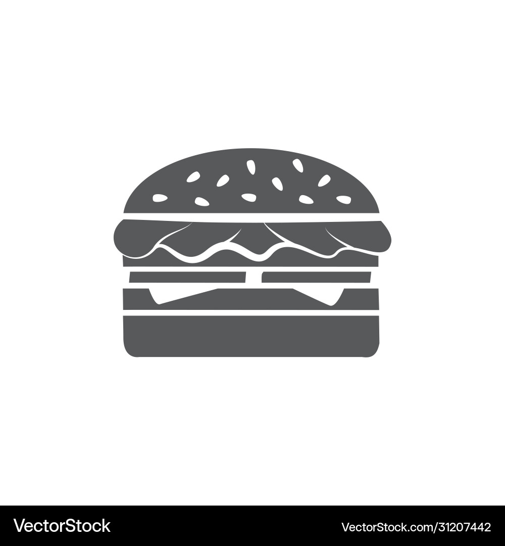 Hamburger icon on white background Royalty Free Vector Image