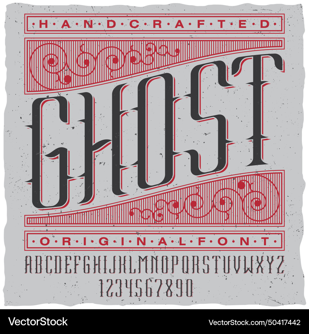 Handcrafted ghost poster Royalty Free Vector Image