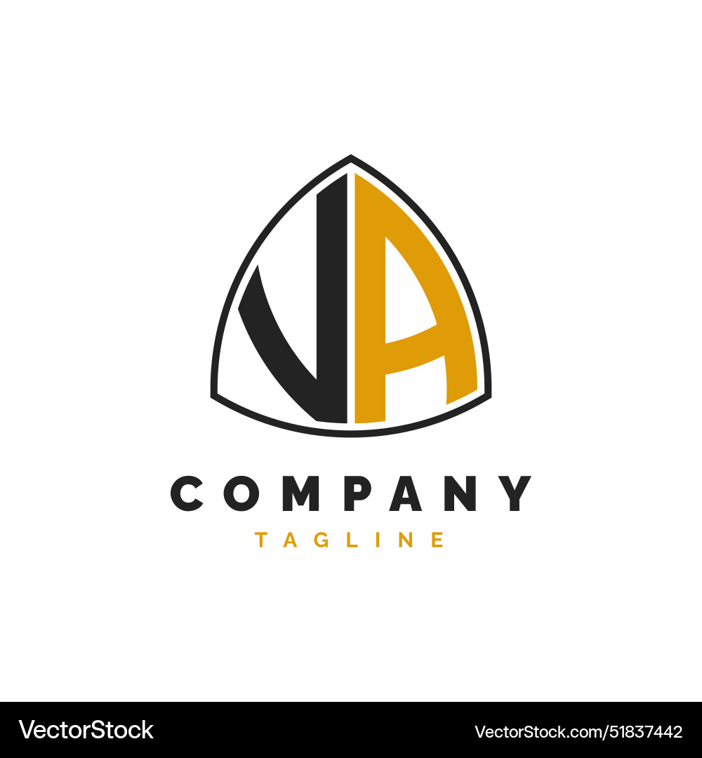 Initial letter va logo design alphabet va logo Vector Image