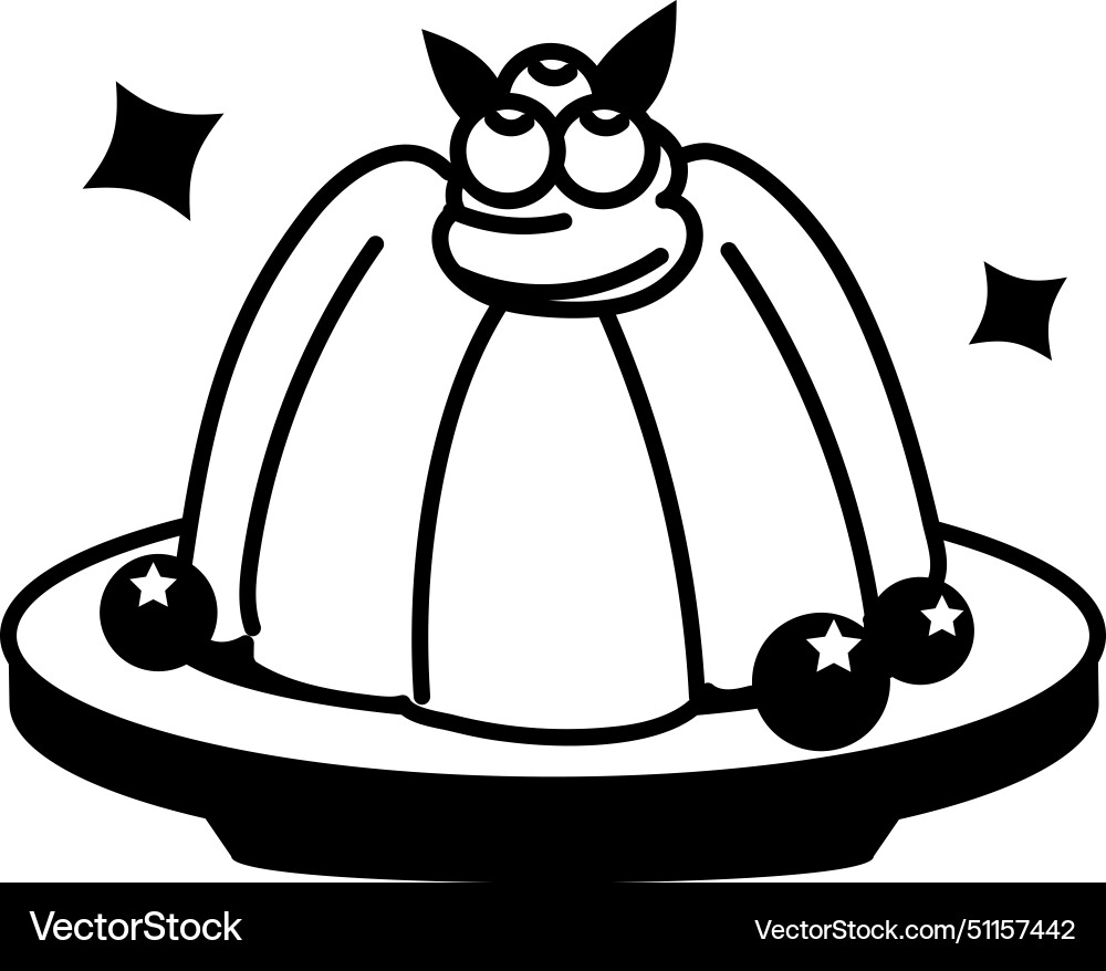 Jelly pudding Royalty Free Vector Image - VectorStock