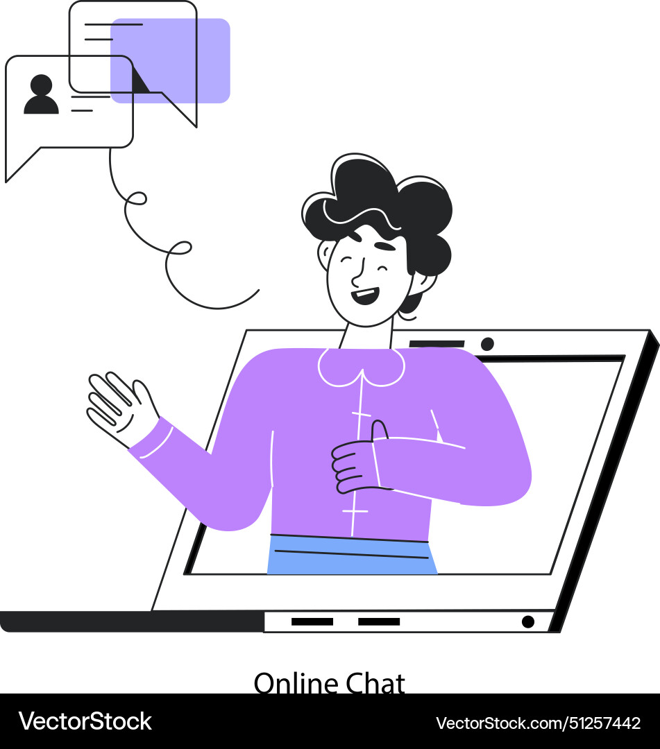 Online chat Royalty Free Vector Image - VectorStock