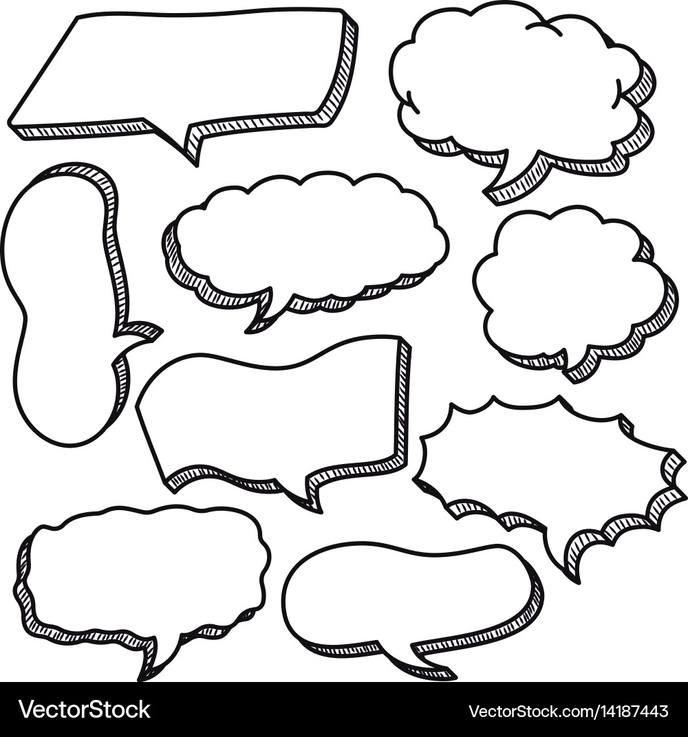 Comic Speech Bubbles Set Royalty Free Vector Image
