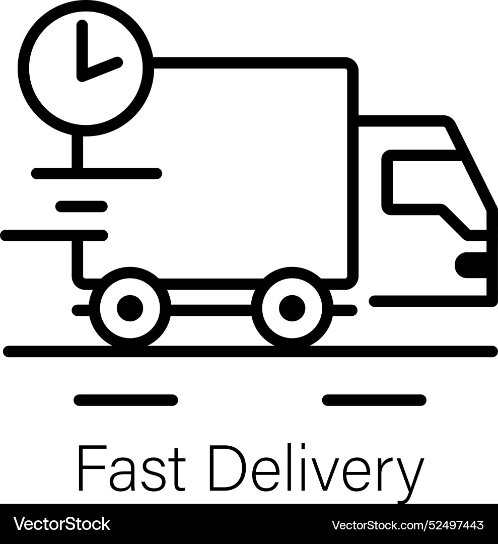 Fast delivery Royalty Free Vector Image - VectorStock