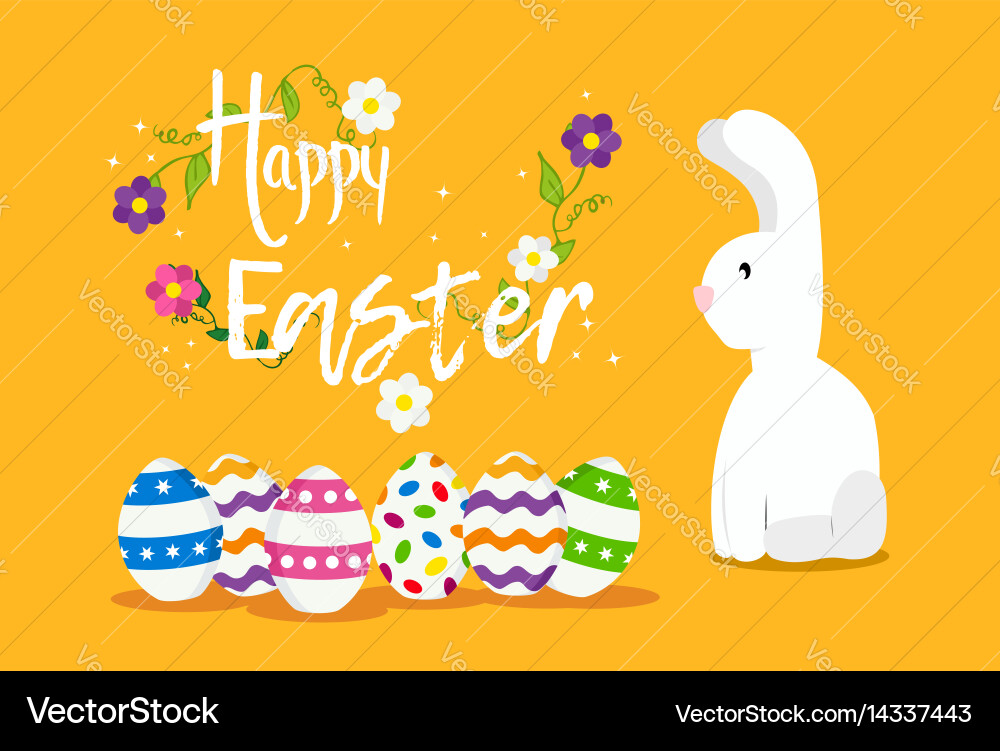 Happy easter card design for spring holiday Vector Image