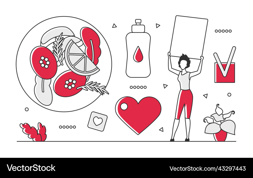 Natural organic food consumption Royalty Free Vector Image