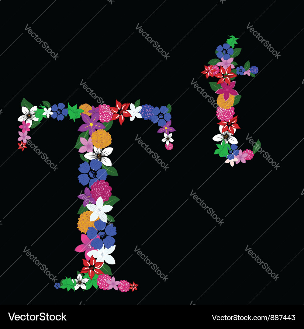 T letter Royalty Free Vector Image - VectorStock