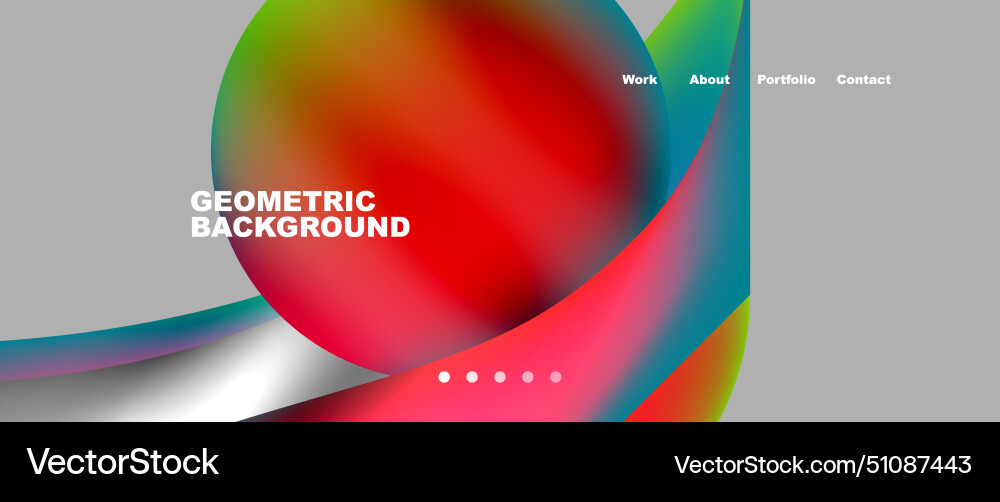 Vibrant geometric background with a bold red Vector Image