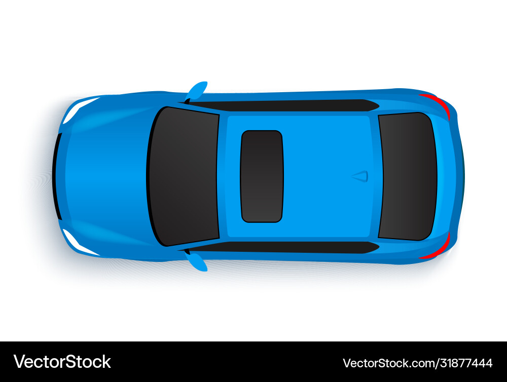 Car top view icon vehicle Royalty Free Vector Image
