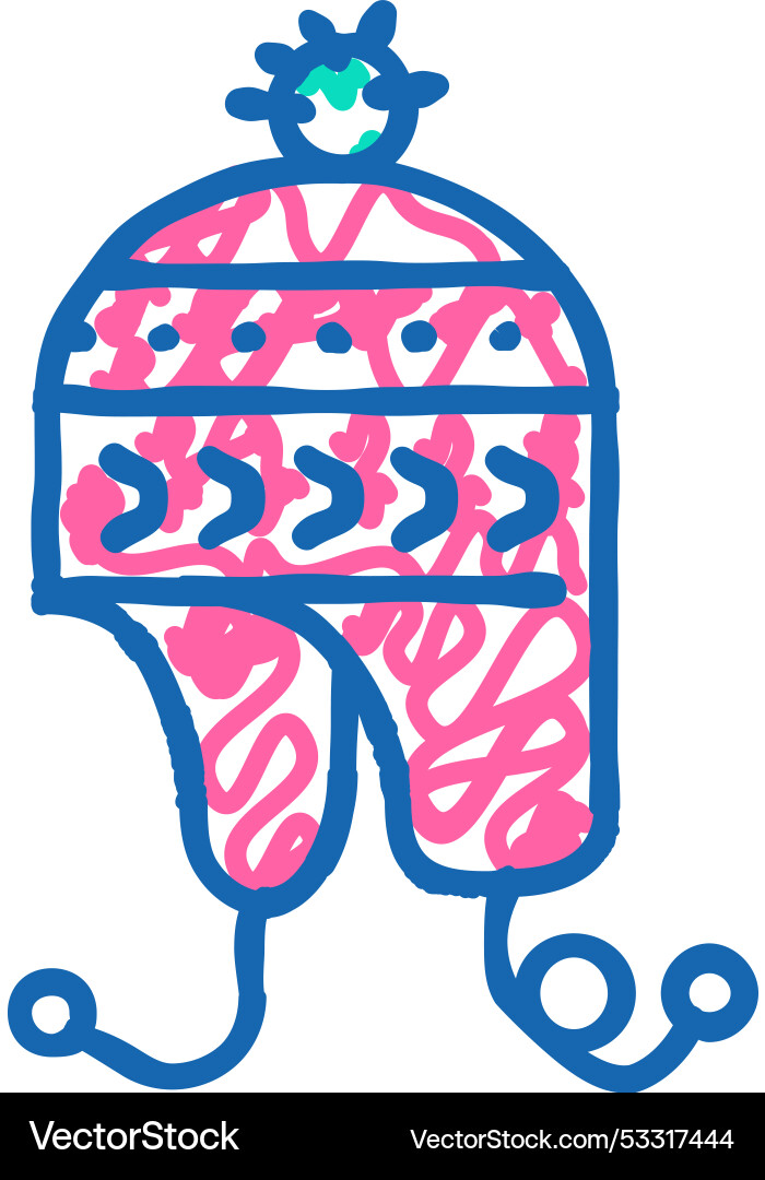 Children hat icon doodle Royalty Free Vector Image