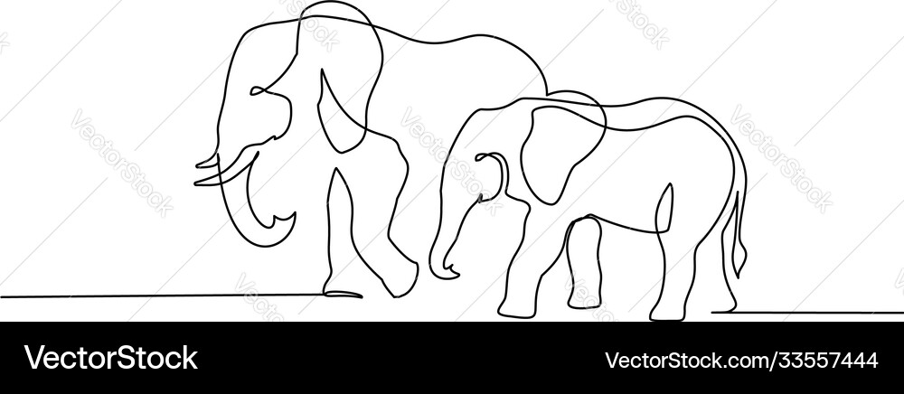 One Line Drawing Elephant Vector Images (over 440)