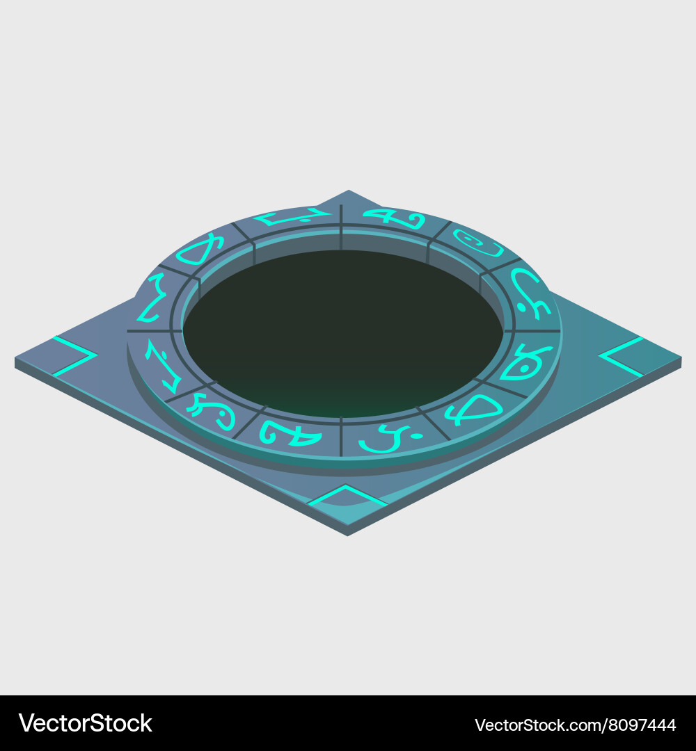 Glowing Rune Portal Royalty Free Vector Image - VectorStock