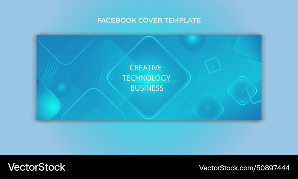Gradient facebook cover page banner Royalty Free Vector