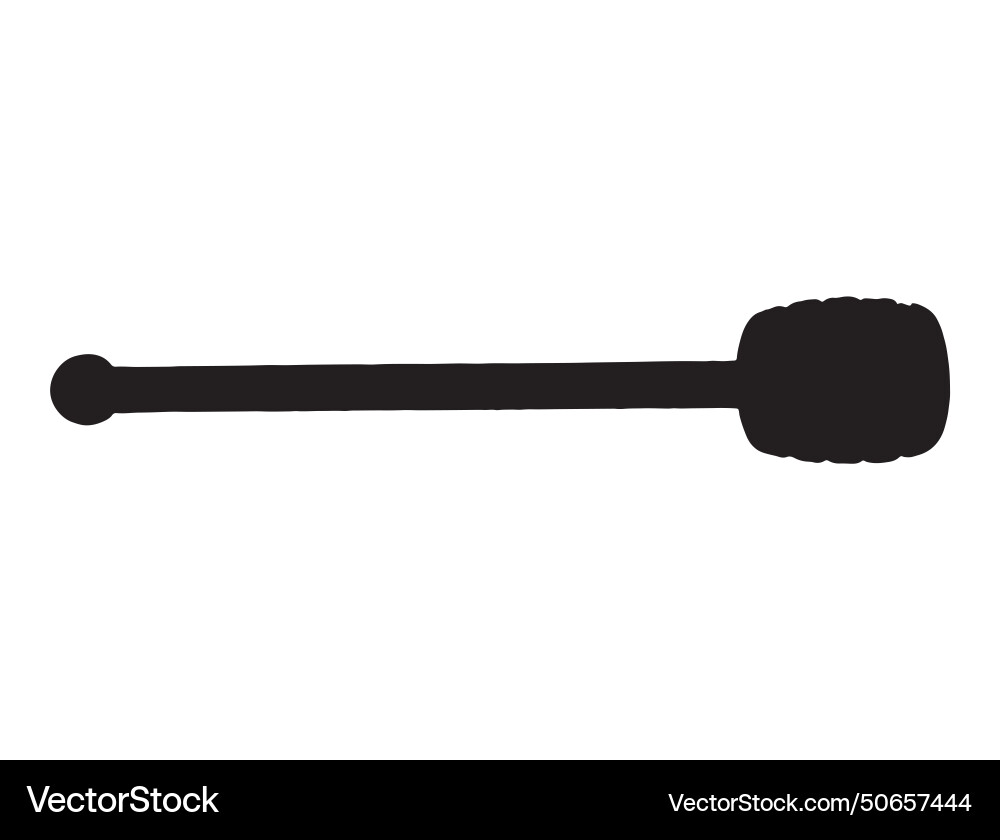 Honey dipper silhouette art Royalty Free Vector Image